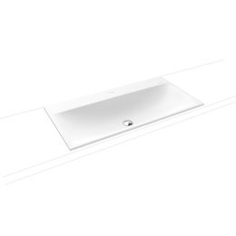 Kaldewei Silenio Einbau-Waschtisch 907806303711 3038, 90 x 46 cm, alpinweiss matt Perl-Effekt, ohne &Uuml;berlauf, 1 Hahnloch