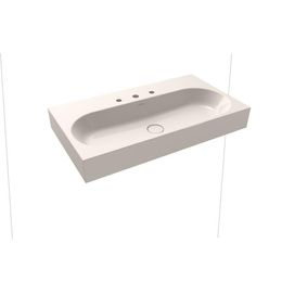 Kaldewei Centro Aufsatzwaschtisch 903506033231 3062, 90x50x12cm, pergamon Perl-Effekt, ohne &Uuml;berlauf, 3 Hahnl&ouml;cher