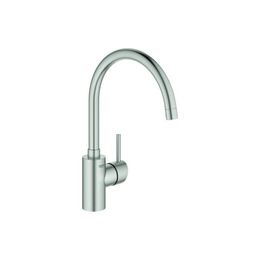 Grohe Concetto K&uuml;chenarmatur 32661DC3 supersteel, schwenkbarer Rohrauslauf, innenliegende Wasserf&uuml;hrung