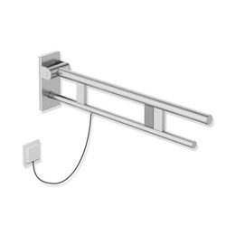 HEWI System 900 St&uuml;tzklappgriff 900.50.155XA Ausladung 750 mm, Edelstahl matt geschliffen, rechts