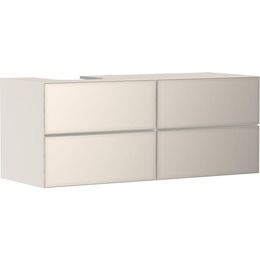 Hansgrohe Xevolos E Waschtischunterschrank 54237790 1370x555x550mm, 4 Schubladen, links, sandbeige matt, sandbeige metallic