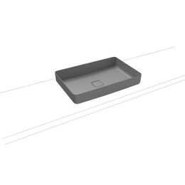 Kaldewei Miena Waschtisch-Schale 909606003663 3185, 58 x 38 cm, cool grey 30, ohne &Uuml;berlauf, ohne Hahnloch, Schallschutz