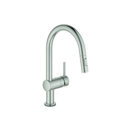 Grohe Minta Touch Sp&uuml;ltisch-Einhebelmischer 31358DC2 supersteel, elektronisch, herausziehbare Dual-Sp&uuml;lbrause