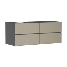 Hansgrohe Xevolos E Waschtischunterschrank 54238390 1370x555x550mm, 4 Schubladen, links, schiefergrau matt, bronze Struktur
