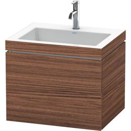 Duravit L-Cube Waschtisch-Unterschrank LC6916O2121 60 x48 cm, 1 Hahnloch, nussbaum dunkel, 1 Auszug
