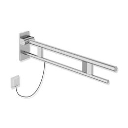 HEWI System 900 St&uuml;tzklappgriff 900.50.156XA Ausladung 850 mm, Edelstahl matt geschliffen, rechts