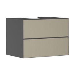 Hansgrohe Xevolos E Waschtischunterschrank 54189390 780x555x550mm, 2 Schubladen, schiefergrau matt, bronze Struktur