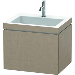 Duravit L-Cube Waschtisch-Unterschrank LC6916O7575 60 x48 cm, 1 Hahnloch, leinen, 1 Auszug