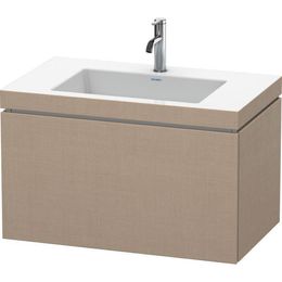 Duravit L-Cube Waschtisch-Unterschrank LC6917O7575 80 x 48 cm, 1 Hahnloch, leinen, 1 Auszug
