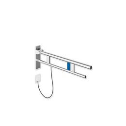 HEWI System 900 St&uuml;tzklappgriff 900.50.20040 Ausladung 750 mm, Edelstahl verchromt, links, E-Sp&uuml;lausl&ouml;sung