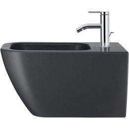 Duravit Happy D.2 Wand-Bidet 2258151300 35,5x54cm, mit Hahnloch, &Uuml;berlauf, Hahnlochbank, anthrazit matt