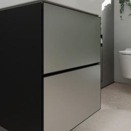Hansgrohe Xevolos E Waschtischunterschrank 54174770 480x555x475mm, f&uuml;r Handwaschbecken, 2 Schubladen, schiefergrau matt, schiefergrau metallic