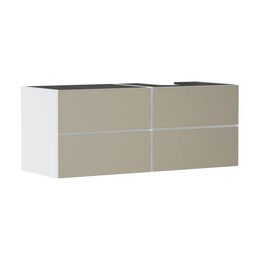 Hansgrohe Xevolos E Waschtischunterschrank 54239390 1370x555x550mm, 4 Schubladen, rechts, mattwei&szlig;, bronze Struktur