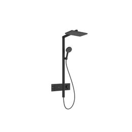 Hansgrohe Raindance Alive Q Duschsystem 24590670 2 Strahlarten mit ShowerSelect Comfort, 12 l/min, schwarz matt