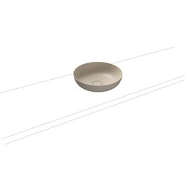 Kaldewei Miena Waschtisch-Schale 909406003661 3181, &Oslash; 38 cm, warm beige 20, Perl-Effekt, ohne &Uuml;berlauf, ohne Hahnloch, Schallschutz