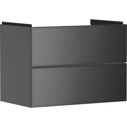 Hansgrohe Xevolos E Waschtischunterschrank 54180770 780x555x475mm, 2 Schubladen, schiefergrau matt, schiefergrau metallic