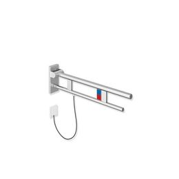 HEWI System 900 St&uuml;tzklappgriff 900.50.151XA Ausladung 750 mm, Edelstahl matt geschliffen, links