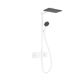 Hansgrohe Raindance Alive Q Duschsystem 24580700 1 Strahlart mit ShowerSelect Comfort, 12 l/min, wei&szlig; matt