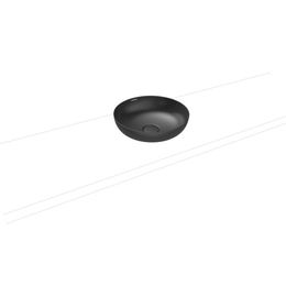 Kaldewei Miena Waschtisch-Schale 909406003676 3181, &Oslash; 38 cm, schwarz matt 100, Perl-Effekt, ohne &Uuml;berlauf, ohne Hahnloch, Schallschutz