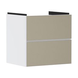 Hansgrohe Xevolos E Waschtischunterschrank 54175390 580x555x475mm, 2 Schubladen, mattwei&szlig;, bronze Struktur