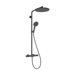 Hansgrohe Raindance Alive S Puro Duschsystem 24592340 1 Strahlart mit Ecostat Element, 12 l/min, brushed black chrome