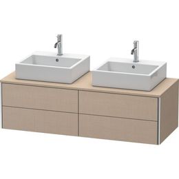 Duravit XSquare Waschtisch-Unterschrank XS4916B7575 140x40x54,8cm, 4 Schubk&auml;sten, beidseitig, Leinen