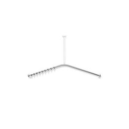HEWI System 900 Vorhangstange 900.34.10340 1187 x 1187 mm, 24 Vorhangringe, Edelstahl verchromt