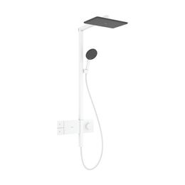 Hansgrohe Raindance Alive Q Duschsystem 24581700 1 Strahlart wassersparend mit ShowerSelect Comfort, EcoSmart, 8 l/min, wei&szlig; matt