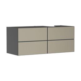 Hansgrohe Xevolos E Waschtischunterschrank 54241390 1370x555x550mm, 4 Schubladen, rechts, schiefergrau matt, bronze Struktur
