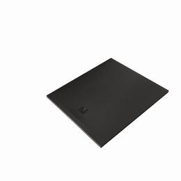 Kludi TERRA Duschwanne 08DW1739 100 x 120 x 3 cm, Abflussabdeckung inkl. Mattschwarz
