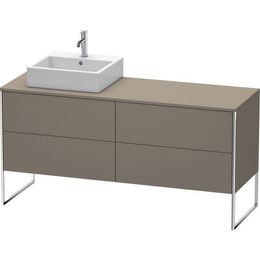 Duravit XSquare Waschtisch-Unterschrank XS4924L9090 160x53,8x54,8cm, 4 Ausz&uuml;ge, links, Flannel Grey seidenmatt