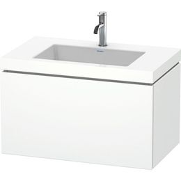 Duravit L-Cube Waschtisch-Unterschrank LC6917O1818 80 x 48 cm, 1 Hahnloch, wei&szlig; matt, 1 Auszug