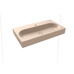 Kaldewei Centro Wand-Waschtisch 903506013030 3062, 90x50x12cm, bahamabeige Perl-Effekt, ohne &Uuml;berlauf, 1 Hahnloch