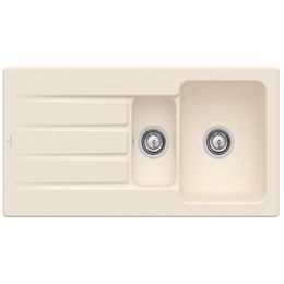 Villeroy & Boch Villeroy & Boch Architectura Einbausp&uuml;le 336501FU mit Ablaufgarnitur und Handbet&auml;tigung, Ivory