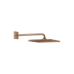 Grohe Rainshower Kopfbrauseset 26564DL0 warm sunset geb&uuml;rstet, Brausearm 42,2 cm, mit Durchflussbegrenzer