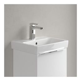 Villeroy & Boch Villeroy und Boch Architectura Handwaschbecken 438745R1 45x36,5cm, Becken mittig, 1 Hahnloch, mit &Uuml;berlauf, wei&szlig; C-plus