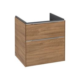 Villeroy & Boch Villeroy und Boch Subway 3.0 Waschtisch-Unterschrank C57800RH 57,2x57,6x47,8cm, ohne LED/Griff Aluminium gl&auml;nzend, kansas oak
