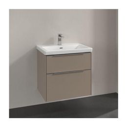 Villeroy & Boch Villeroy und Boch Subway 3.0 Waschtisch-Unterschrank C57600VM 62,2x57,6x47,8cm, ohne LED/Griff Aluminium gl&auml;nzend, taupe