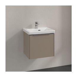 Villeroy & Boch Villeroy und Boch Subway 3.0 Waschtisch-Unterschrank C58000VM 47,3x42,9x40,75cm, ohne LED/Griff Aluminium gl&auml;nzend, taupe
