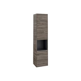 Villeroy & Boch Villeroy und Boch Subway 3.0 Hochschrank C58900RK 40x171x36,2cm, Schanier rechts/Griff Aluminium gl&auml;nzend, stone oak