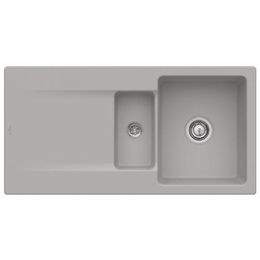 Villeroy & Boch Villeroy & Boch Siluet Einbausp&uuml;le 333702KD mit Ablaufgarnitur und Exzenterbet&auml;tigung, Fossil