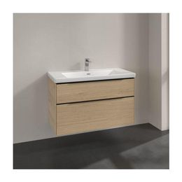 Villeroy & Boch Villeroy und Boch Subway 3.0 Waschtisch-Unterschrank C57001VJ 97,3x57,6x47,8cm, ohne LED/Griff Volcano black, nordic oak