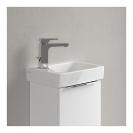 Villeroy & Boch Villeroy und Boch Architectura Handwaschbecken 438536R1 36x26cm, Becken rechts, 1 Hahnloch, mit &Uuml;berlauf, wei&szlig; C-plus