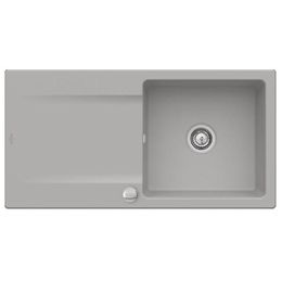 Villeroy & Boch Villeroy & Boch Siluet Einbausp&uuml;le 333602KD mit Ablaufgarnitur und Exzenterbet&auml;tigung, Fossil