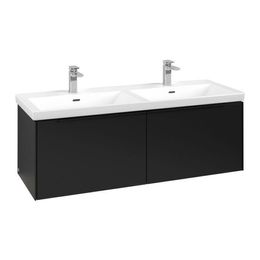Villeroy & Boch Villeroy und Boch Subway 3.0 Waschtisch-Unterschrank C567L1VL 127,2x42,9x47,8cm, mit LED/Griff Volcano black, volcano black