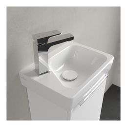 Villeroy & Boch Villeroy und Boch Architectura Handwaschbecken 43853701 36x26cm, Becken rechts, 1 Hahnloch, ohne &Uuml;berlauf, Wei&szlig; Alpin