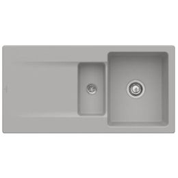 Villeroy & Boch Villeroy & Boch Siluet Einbausp&uuml;le 333701KD mit Ablaufgarnitur und Handbet&auml;tigung, Fossil