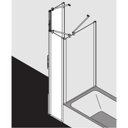 Kermi Pega F&uuml;nfeck-Duschkabine PEF5010020VAK 100x100x200cm, silber hochglanz, ESG klar