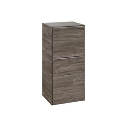 Villeroy & Boch Villeroy und Boch Subway 3.0 Seitenschrank C59500RK 40x86x36,2cm, Schanier rechts/Griff Aluminium gl&auml;nzend, stone oak