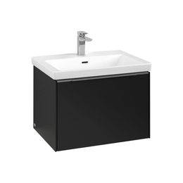 Villeroy & Boch Villeroy und Boch Subway 3.0 Waschtisch-Unterschrank C575L0VL 62,2x42,9x47,8cm, mit LED/Griff Aluminium gl&auml;nzend, volcano black